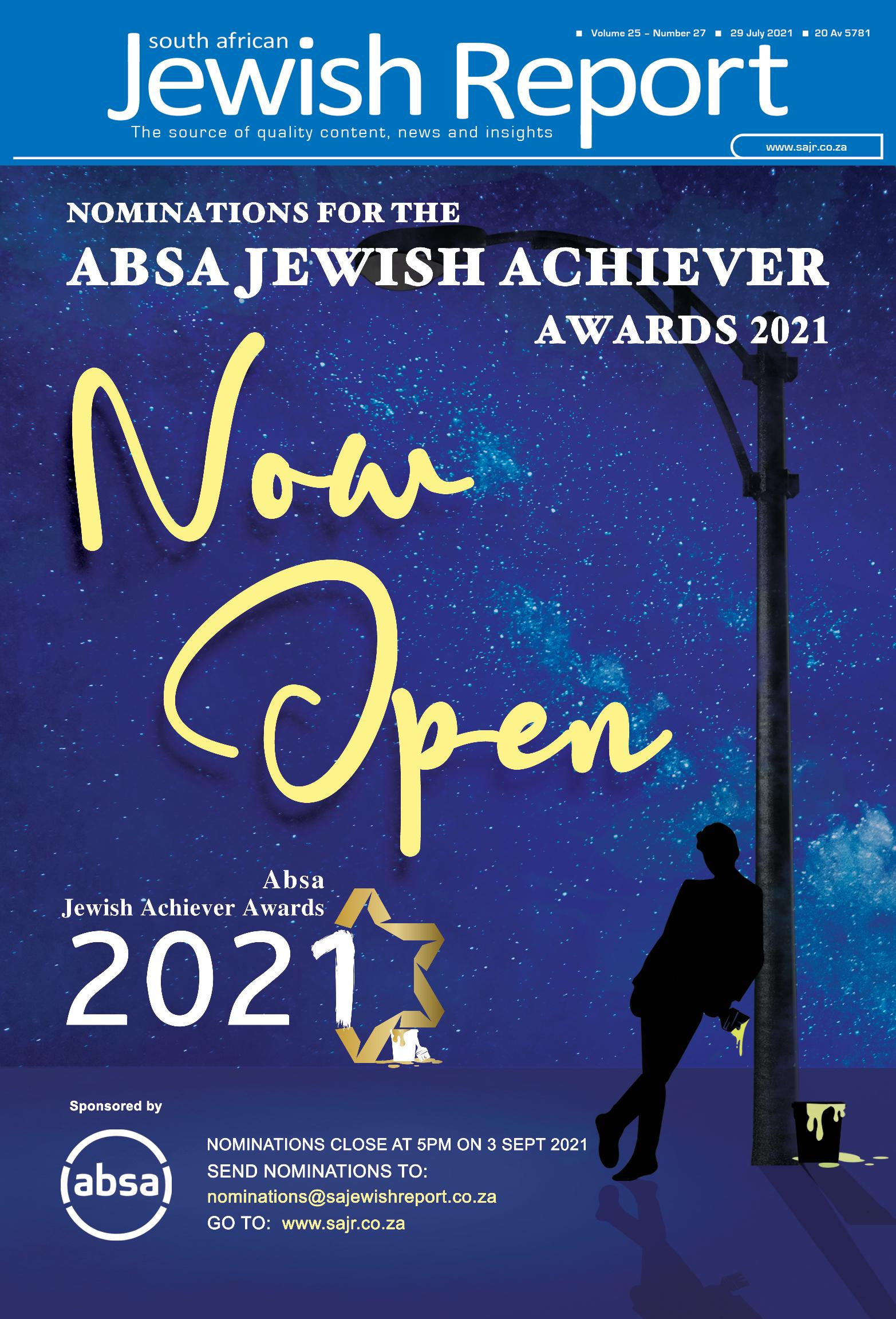 Nominations are now open for Absa Jewish Achiever Awards 2021 - Jewish ...