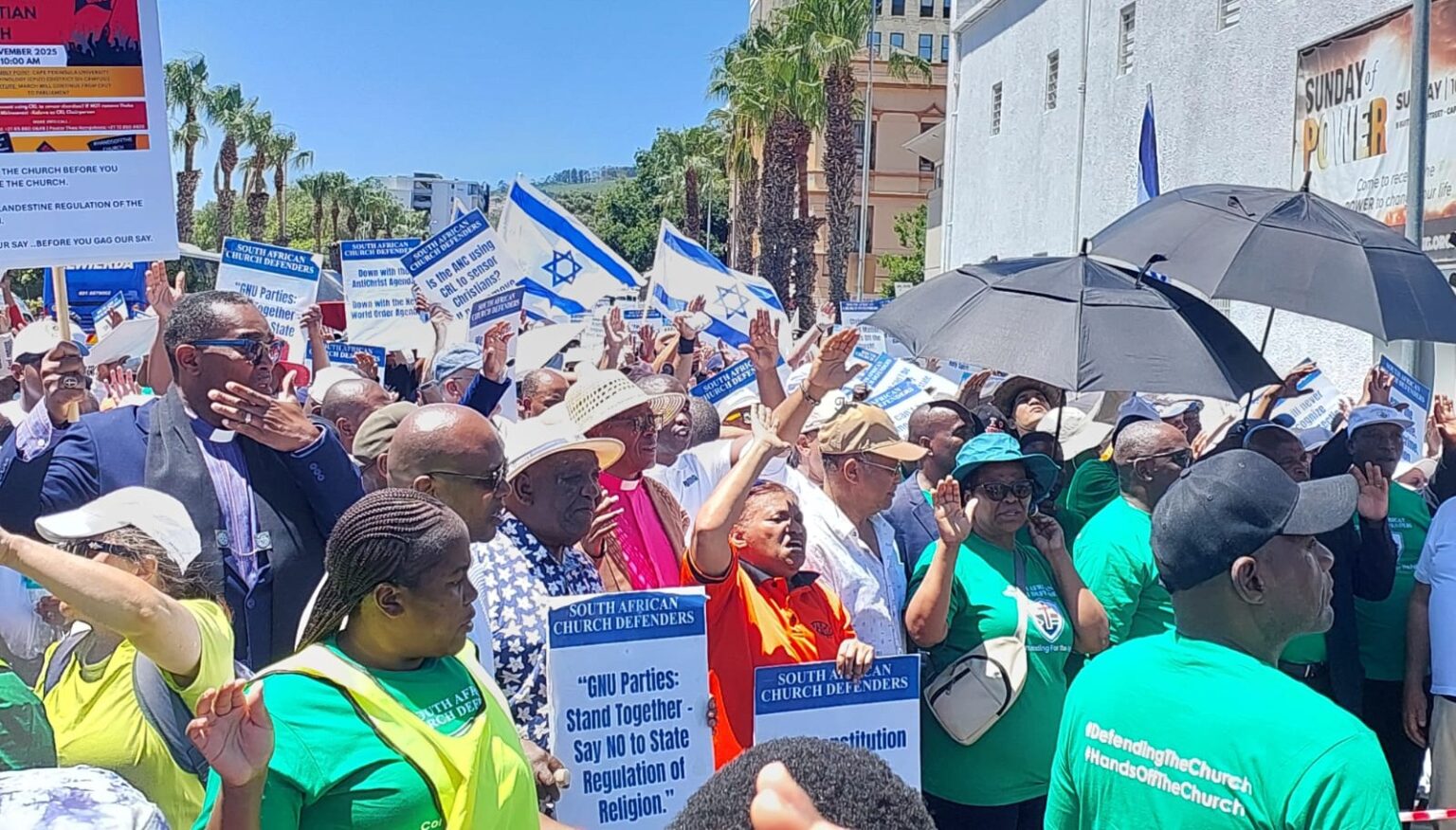Israel supporters join protest for freedom of religion - SA Jewish Report